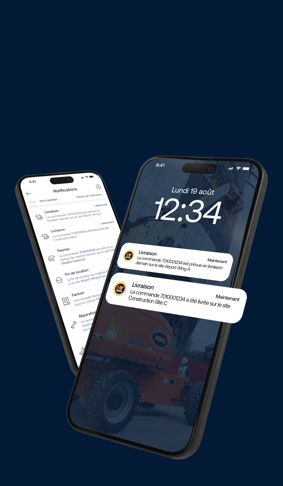 Notifications mobile | Riwal France